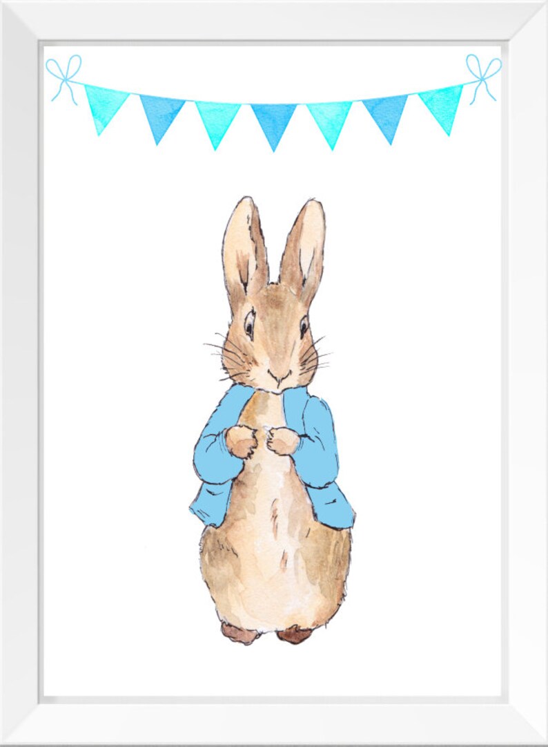 Personalised Peter Rabbit Prints Set of 3 Boys Nursery Wall - Etsy