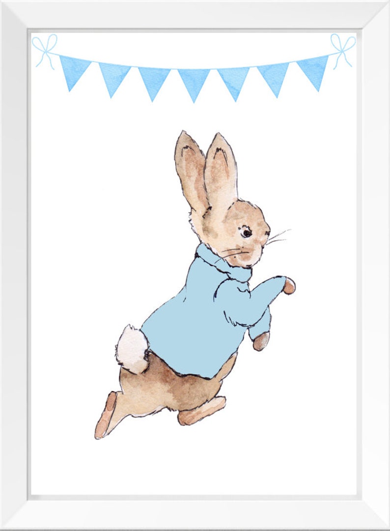 Personalised Peter Rabbit Prints Set of 3 Boys Nursery Wall - Etsy