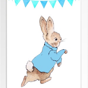 Personalised Peter Rabbit Prints Set of 3, Boys Nursery Wall Art Decor ...