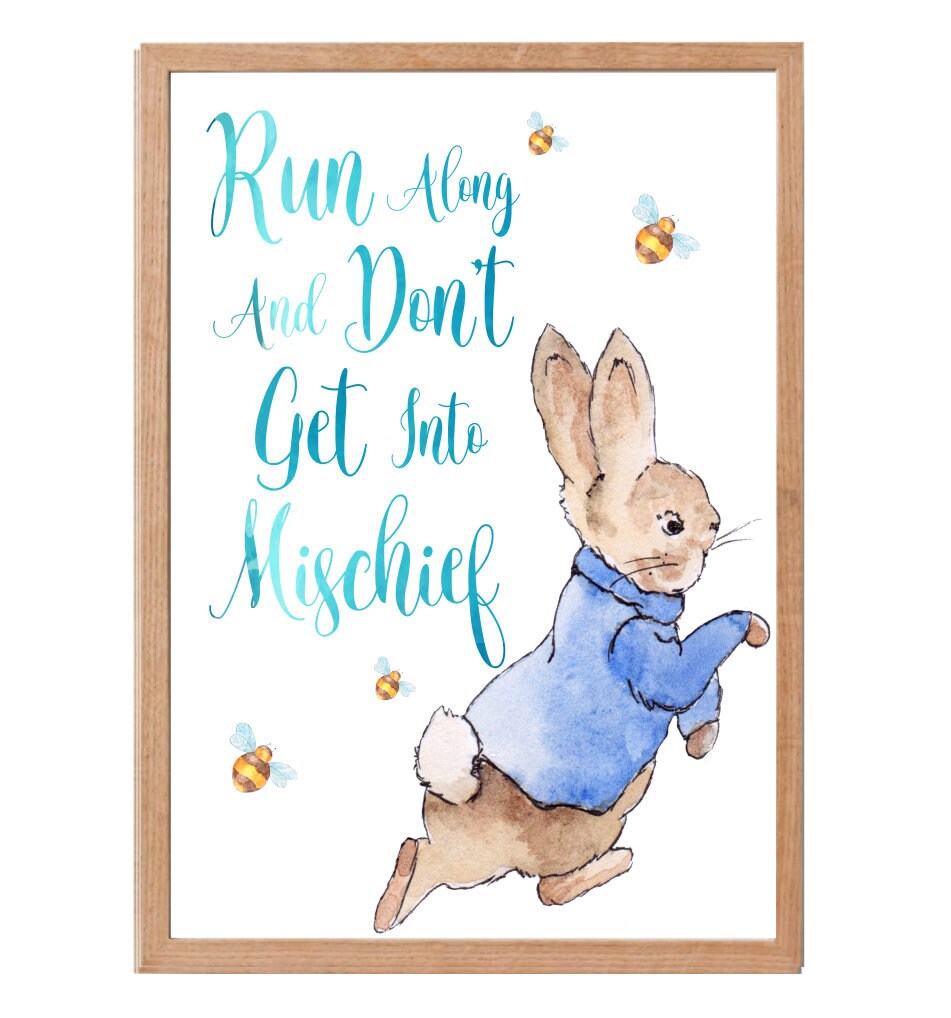 Peter Rabbit Beatrix Potter Nursery Decor Wall Art Print Run - Etsy UK