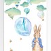 Peter Rabbit and Hot Air Balloons Nursery Decor Wall Art Print - Etsy