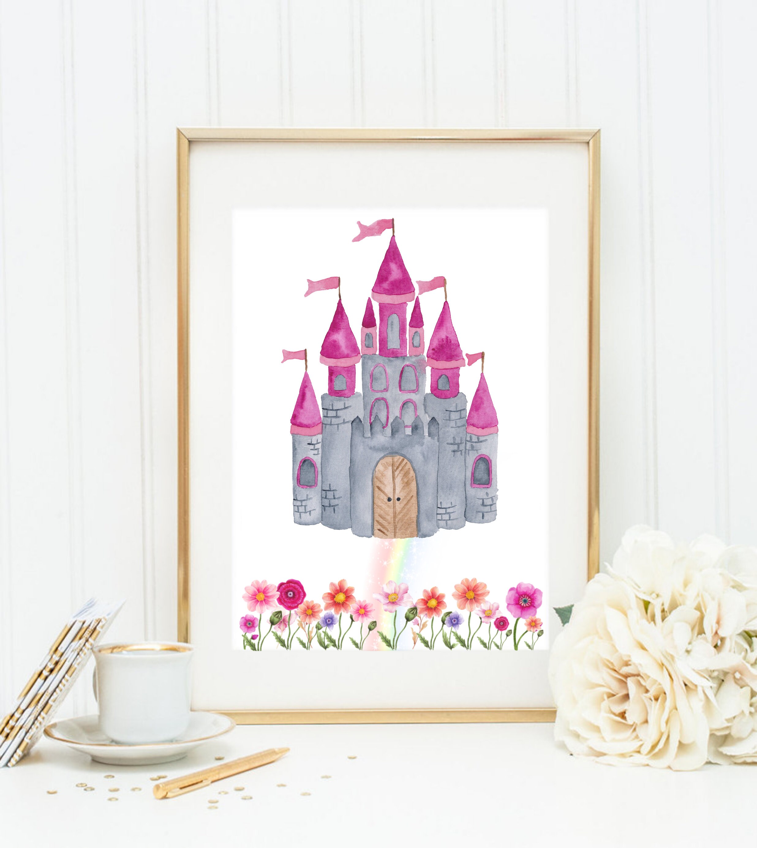 Princess Unicorn Fairy Nursery Prints Set Of 3 Personalised | Etsy