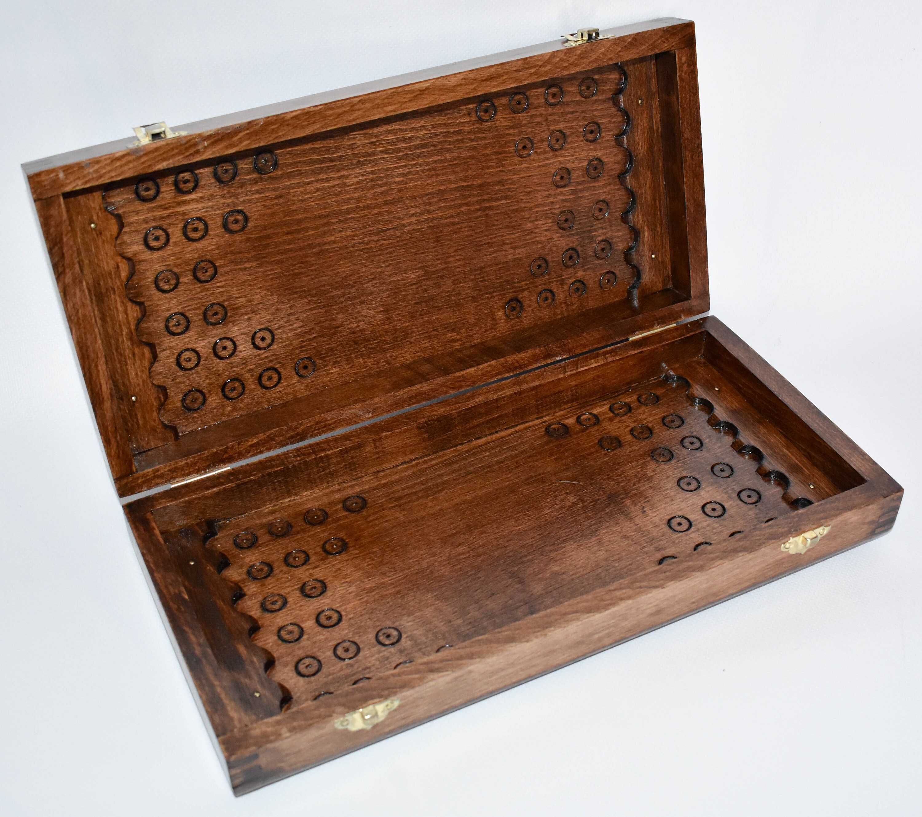 Wooden carved backgammon Handcrafted Backgammon Set Large | Etsy