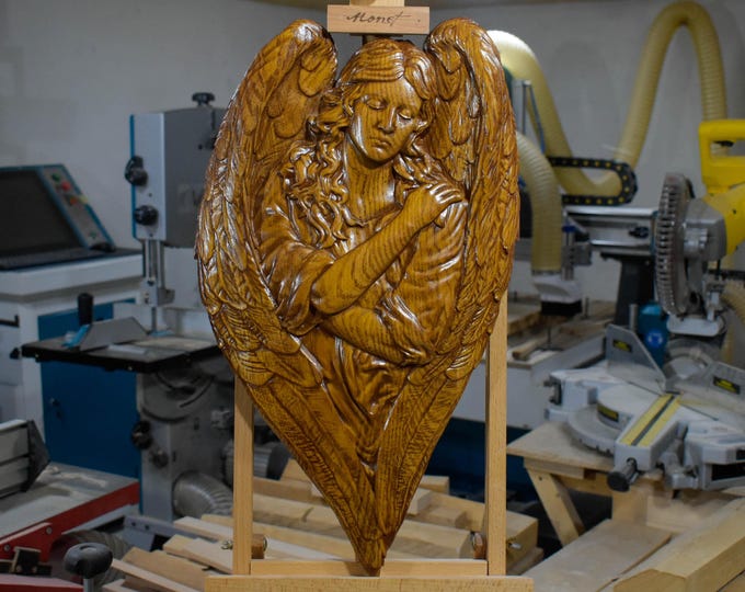 Wood Wall Angel, Rustic Angel, Wooden Angel, Angel Wall Hanging, Hand ...