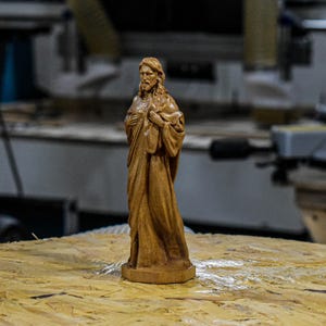 Carved Wooden Jesus Statue – Religious Home Decor (6.3 Inch) - Etsy