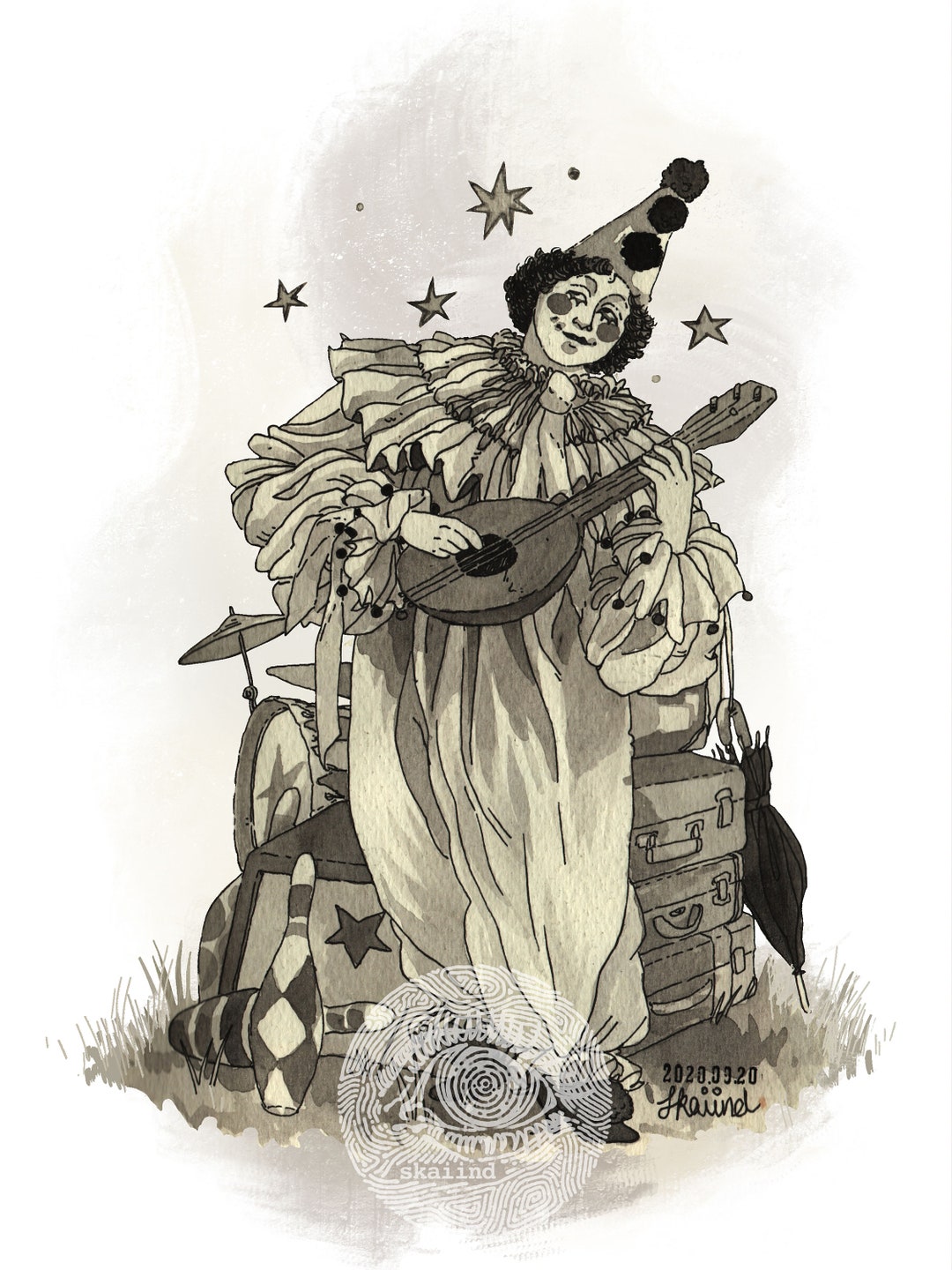 ART PRINT Jester Bard - Etsy