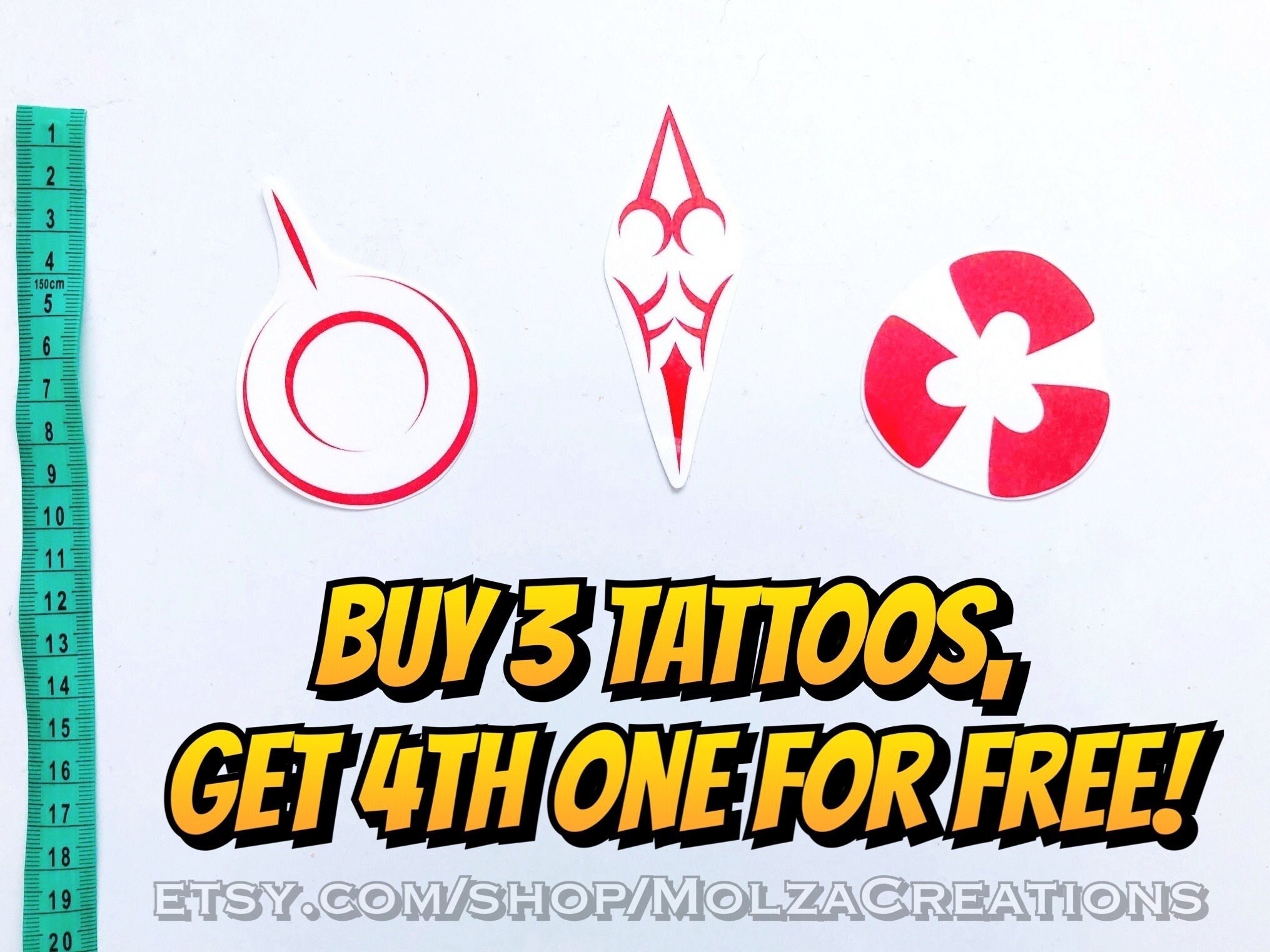 Rin Shirou Sakura Temporary Tattoo Command Spell - Etsy