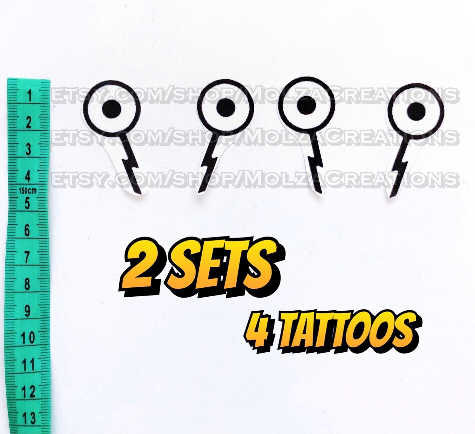 Inumaki Toge Temporary Face Tattoos, 2 Sets, 4 Tattoos - Etsy