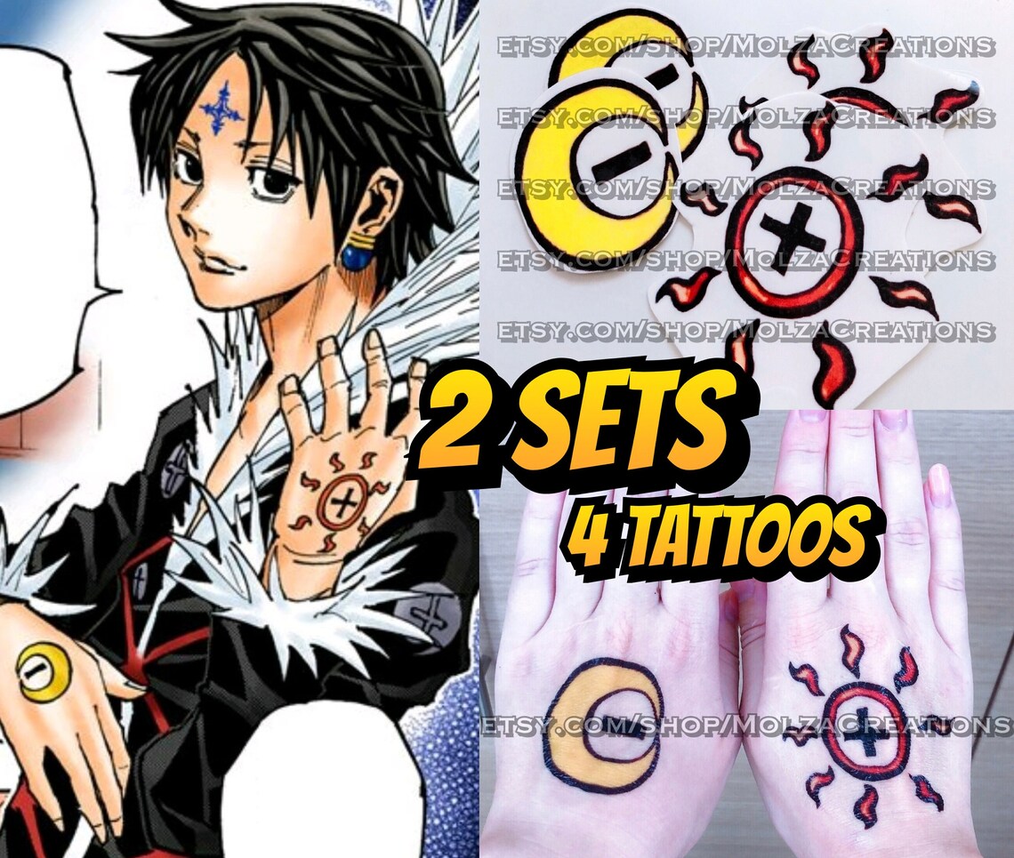 Chrollo Lucilfer Temporary Palm Tattoos 2 Sets | Etsy