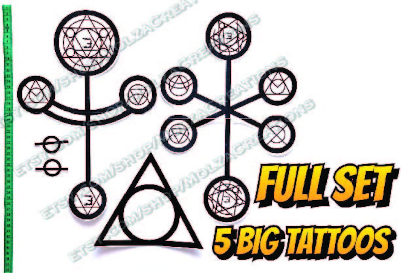 FREE SHIPPING! Enchantress Tattoo Set - Etsy