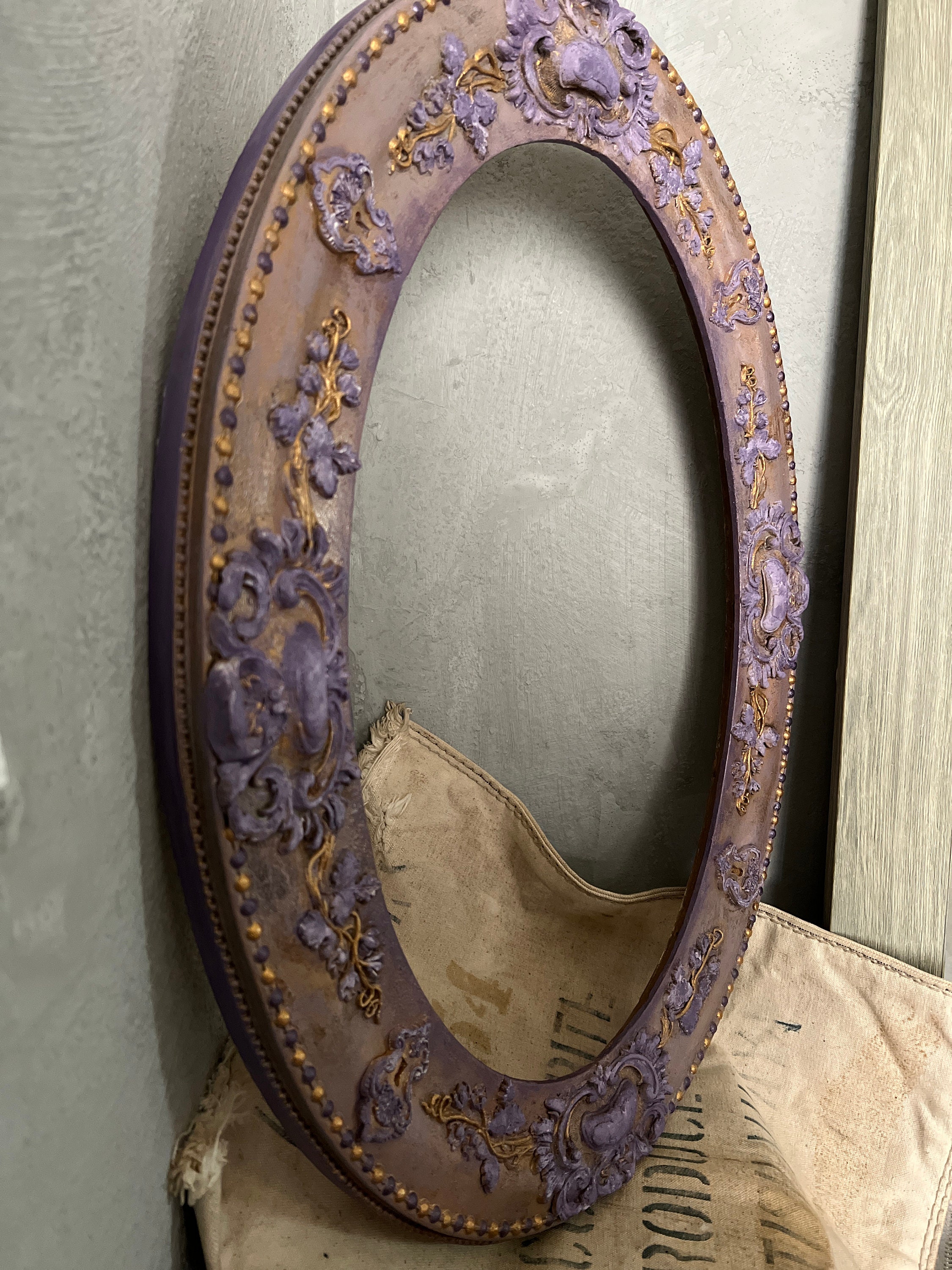 The Sour Plum Ornate 70s Purple Shabby Chic Art Frame - Etsy