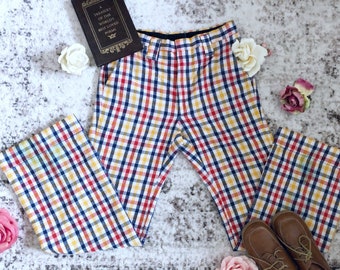 Yellow Checkered Pants - Etsy