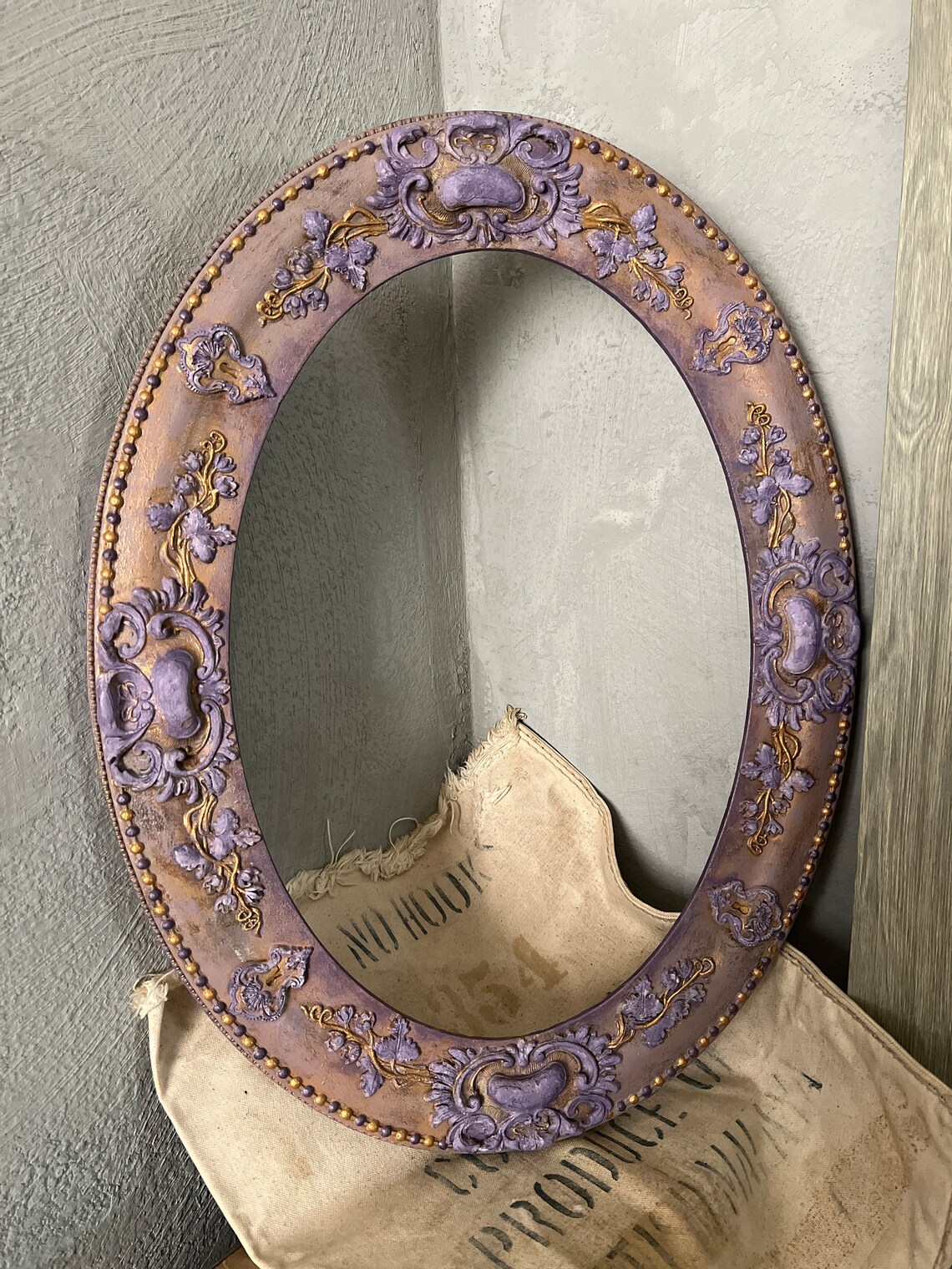 The Sour Plum Ornate 70s Purple Shabby Chic Art Frame - Etsy