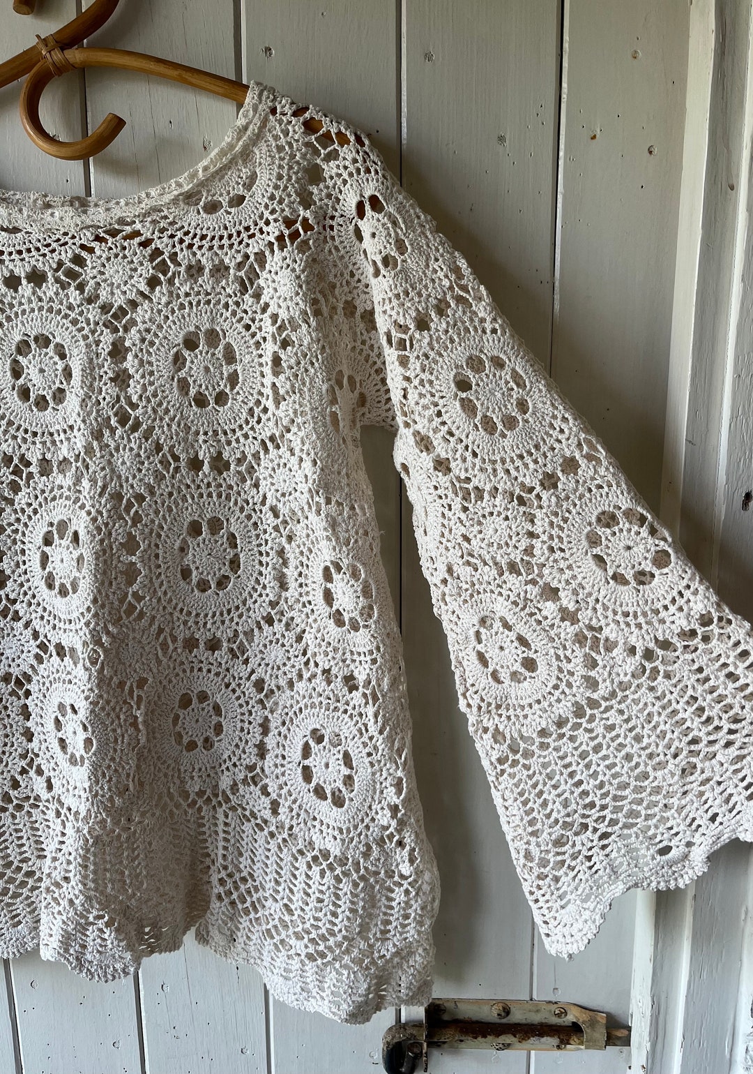 Crochet Long Sleeve Top - Etsy