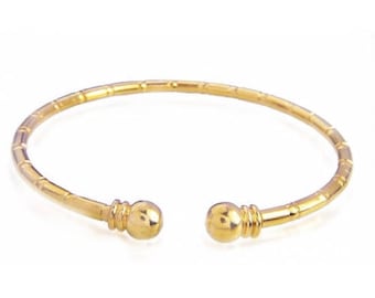 Gold Open Bangle - Etsy