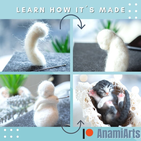 Needle Felted Cat - Etsy