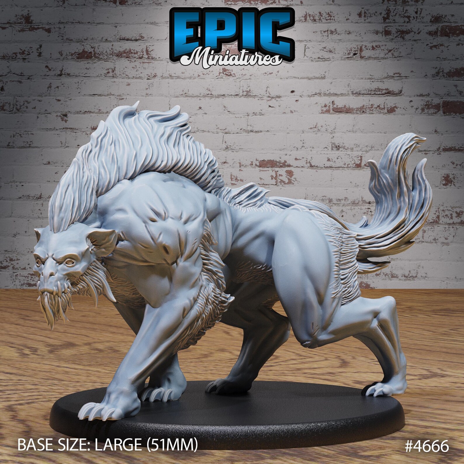 Warg Beast Miniature | 28mm Scale Savage Mount or Wild Creature for Dnd ...