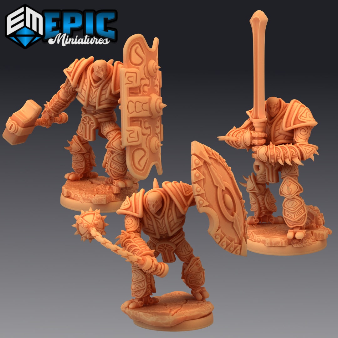 War Construct Miniature Set | 28mm-32mm | 3D Printed Resin War ...