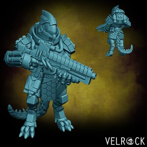 Heavy Lizardmen Squad Sci Perfect for Any Scifi Game From Velrock ...