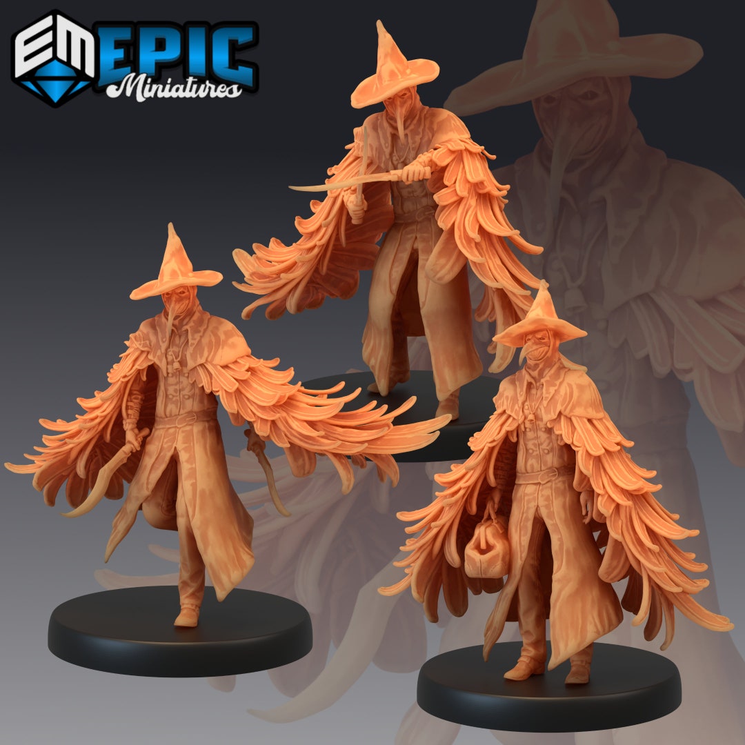 Plague Doctor Miniature, Epic Miniatures RPG Figure, Unpainted Resin - Etsy