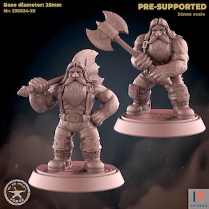 Dwarf Lumberjack by My3dprintforge Dnd, Dungeon and Dragon Mini ...