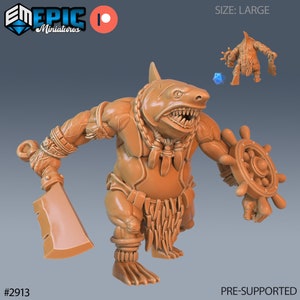 Shark-folk Tribe Miniature Set | 28mm-32mm | 3D Printed Resin Sharkfolk ...