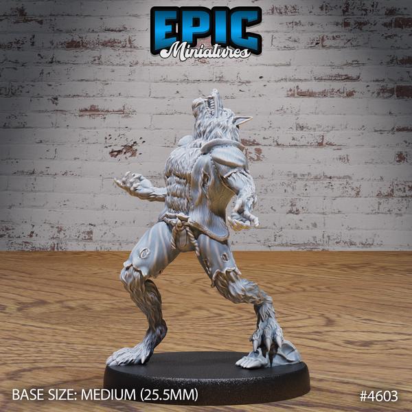 Werewolf King Miniature | 28mm-32mm | Resin 3D Printed Lycanthrope ...