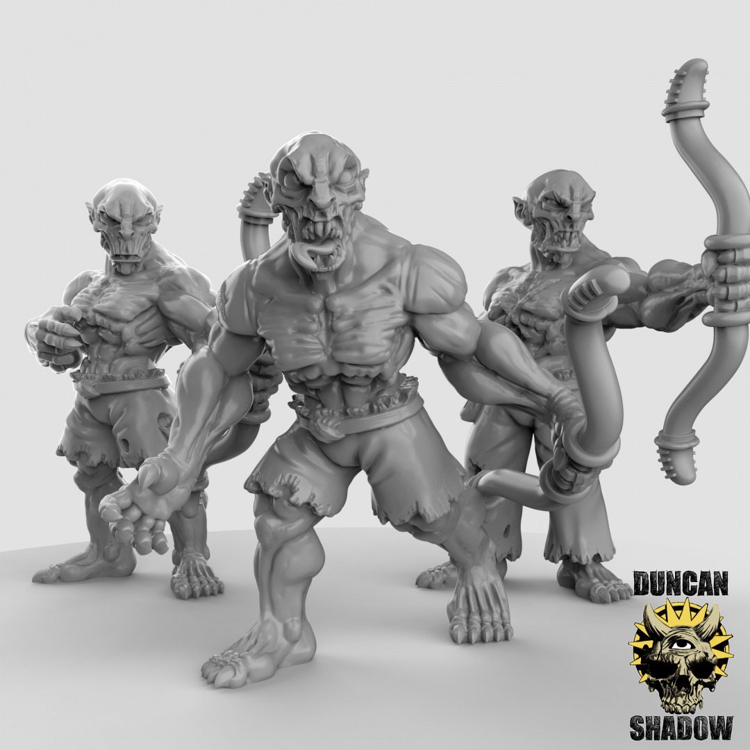 Ghoul Archer Miniature Set, D&D Tabletop RPG - Etsy