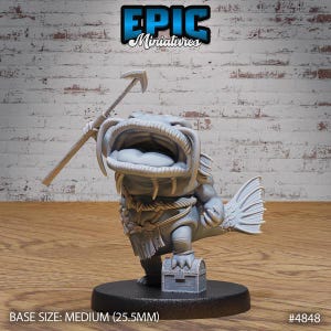 Catfish Folk Miniature | 28mm Scale Unique Aquatic Creature for Dnd ...