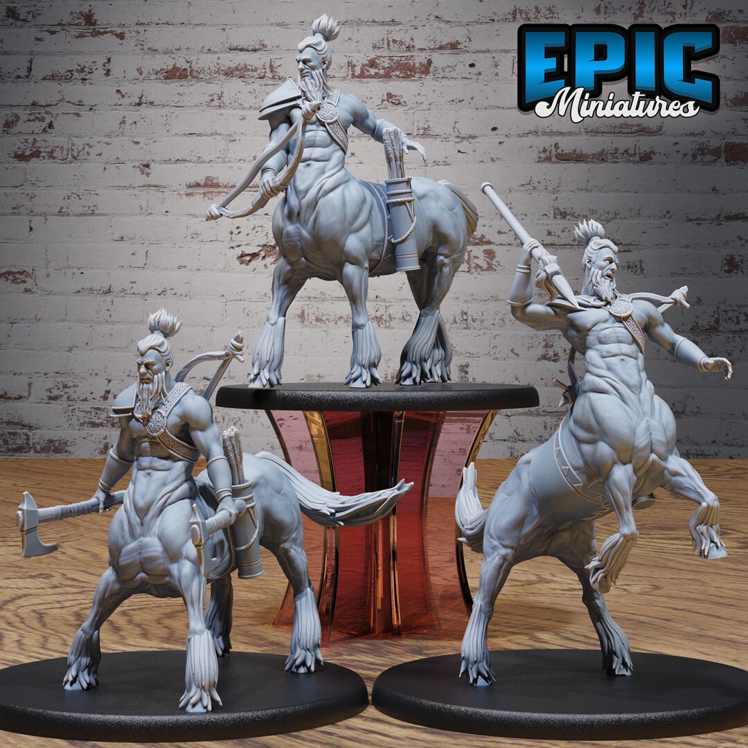 Centaur Miniature | 28mm-32mm | Resin 3D Printed Centaur Warrior | D&D ...