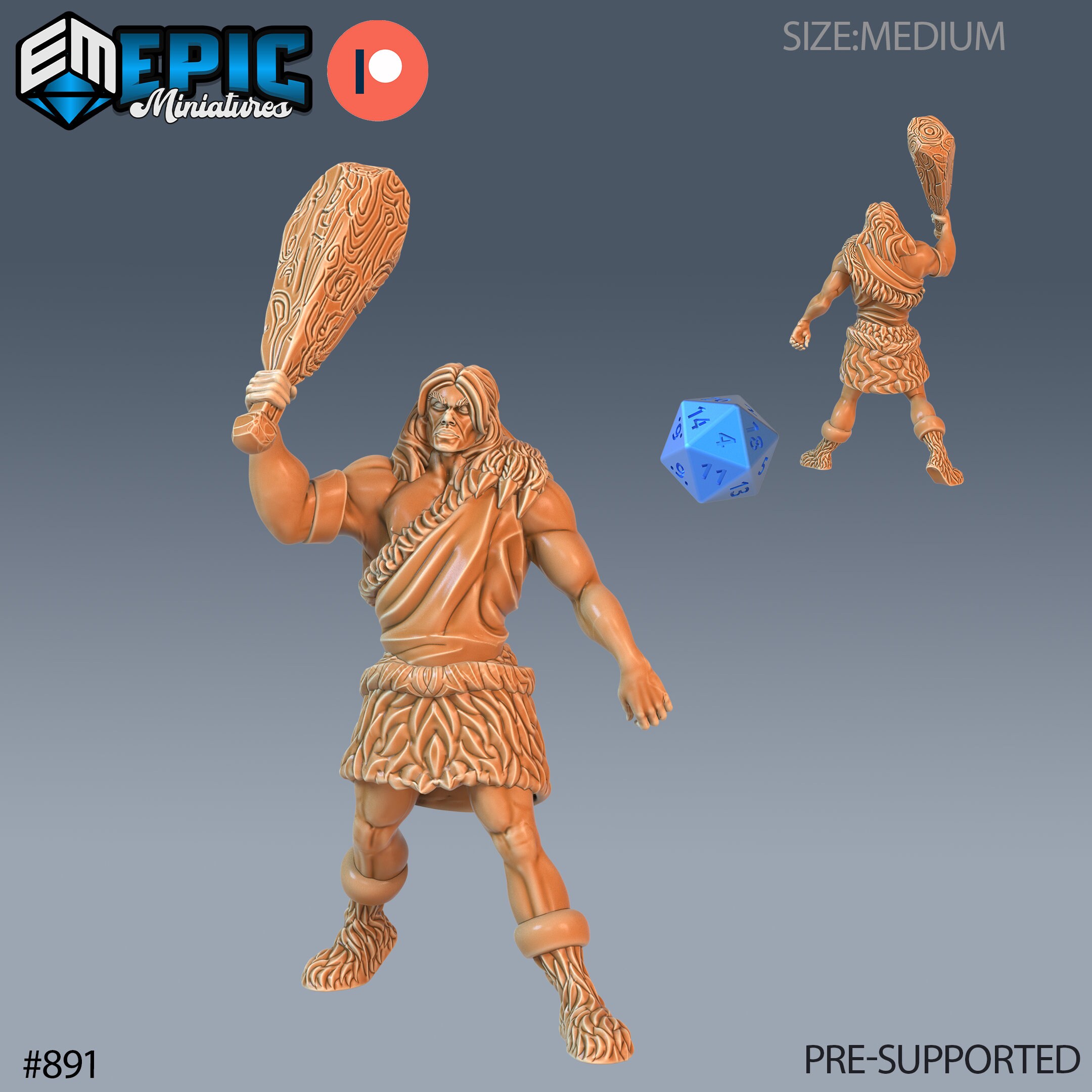 Caveman Miniature Set | 28mm-32mm | 3D Printed Resin Cavemen / Tribal ...
