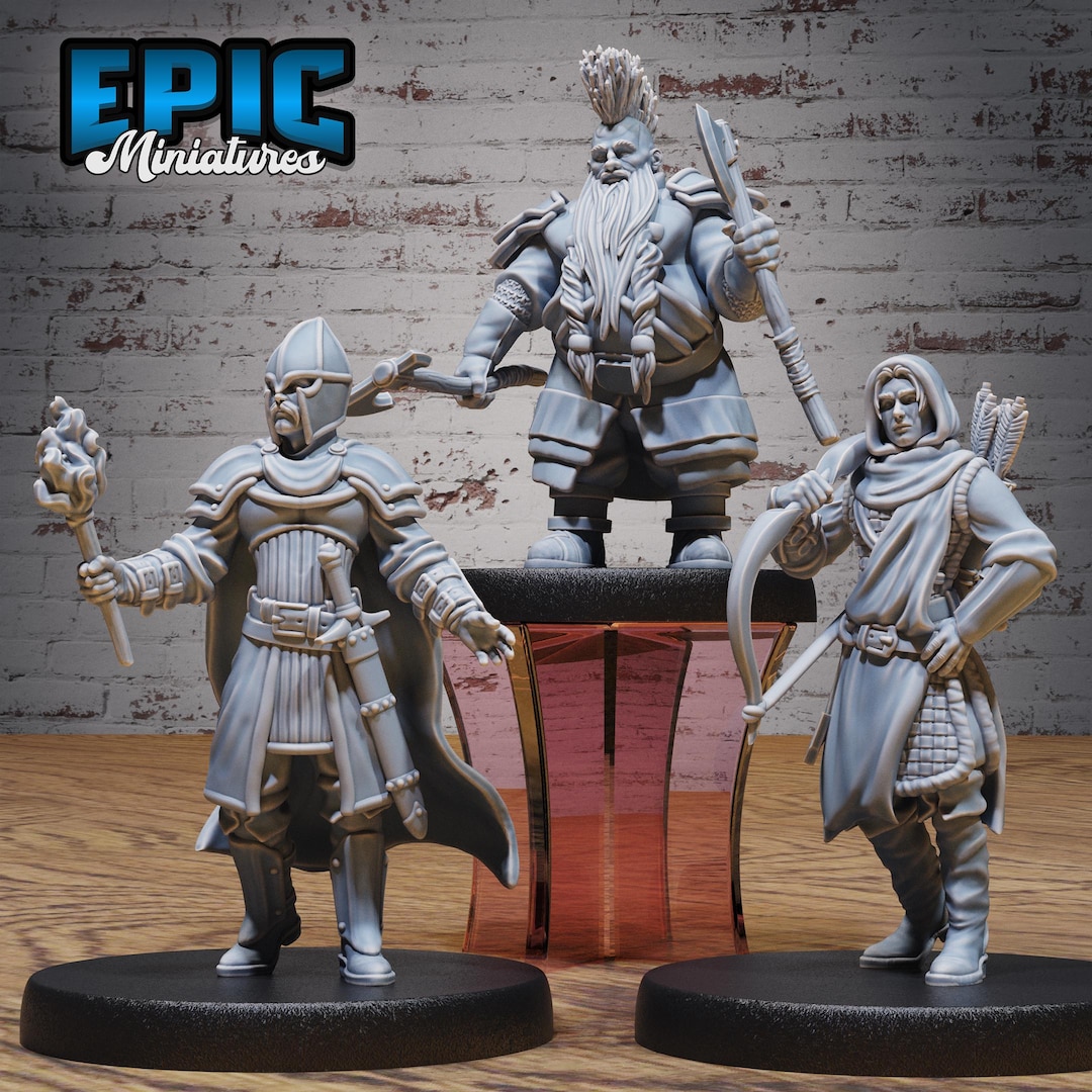Night Watch Miniature Set | 28mm & 32mm Archer Dwarf and Guard NPC ...