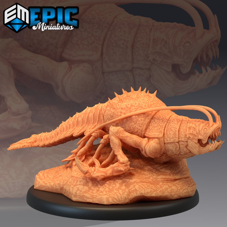 Giant Thermal Shrimp Large Miniature, Epic Miniature, Dungeon and ...