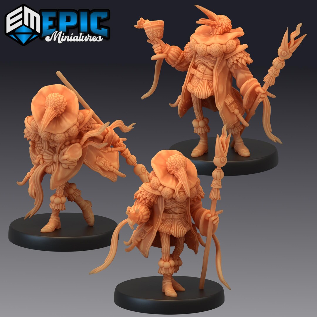 Noble Crane, Medium Miniature, Epic Miniature, Dungeon and Dragons, RPG ...
