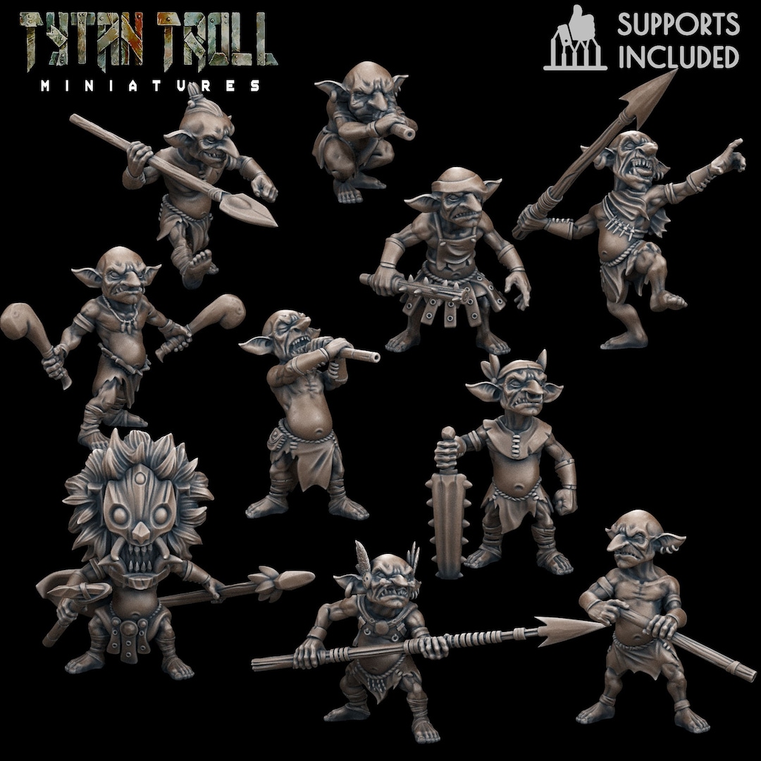 Jungle Goblins Miniature Bundle | Tabletop RPG, 28/32mm Scale – Tytan ...