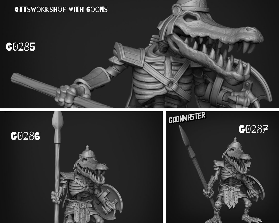 Skeleton Crocodile by Goon Miniatures for Dungeons and Dragons and ...