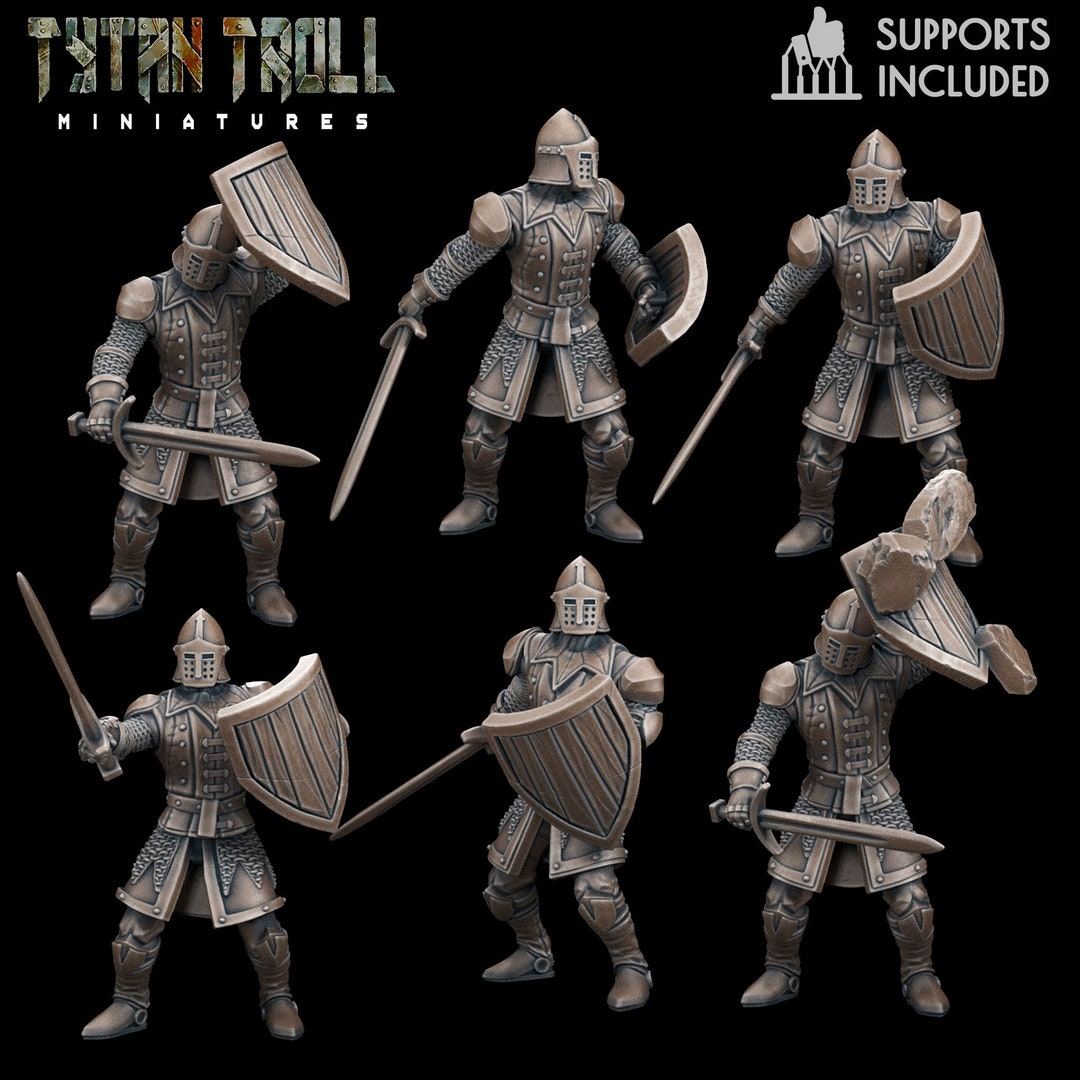 28/32mm Scale Castle Soldiers Bundle Deal, Medium Miniatures ...