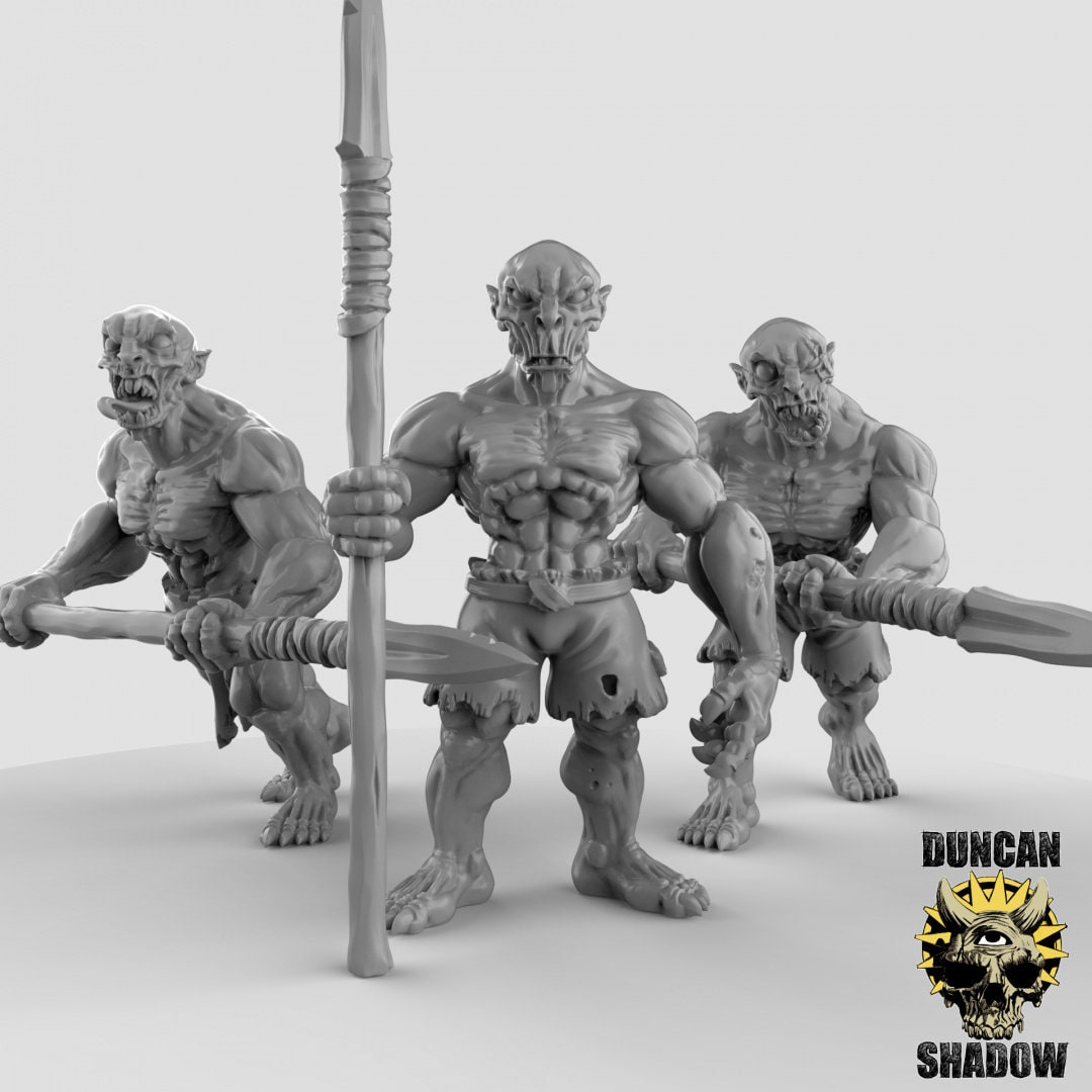Ghoul Vampire Spawn Miniature Set | 28mm-32mm | 3D Printed Resin Ghoul ...