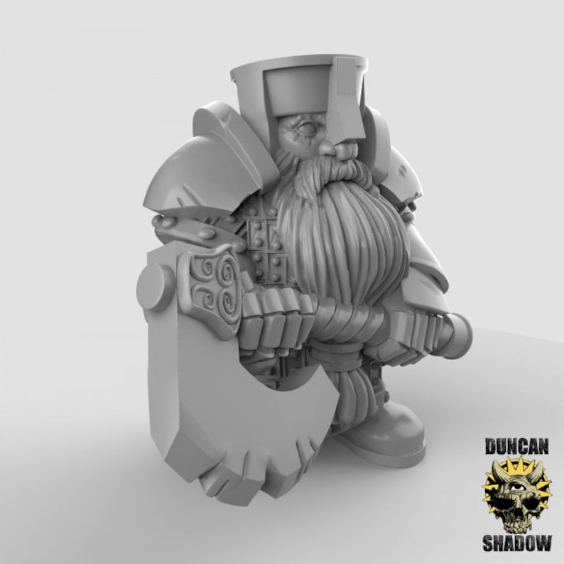 Shield Dwarf Miniature, Unpainted Resin, D&D Tabletop Gaming - Etsy UK