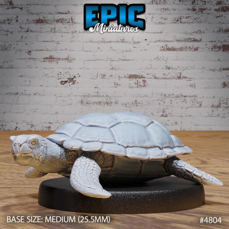 Sea Turtle Miniature | 28mm & 32mm Scale Majestic Aquatic Creature for ...