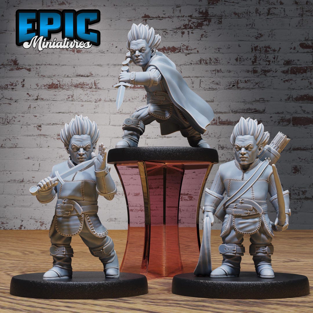 Halfling Rogue Miniature | 28mm & 32mm Stealthy NPC for Dnd, Pathfinder ...
