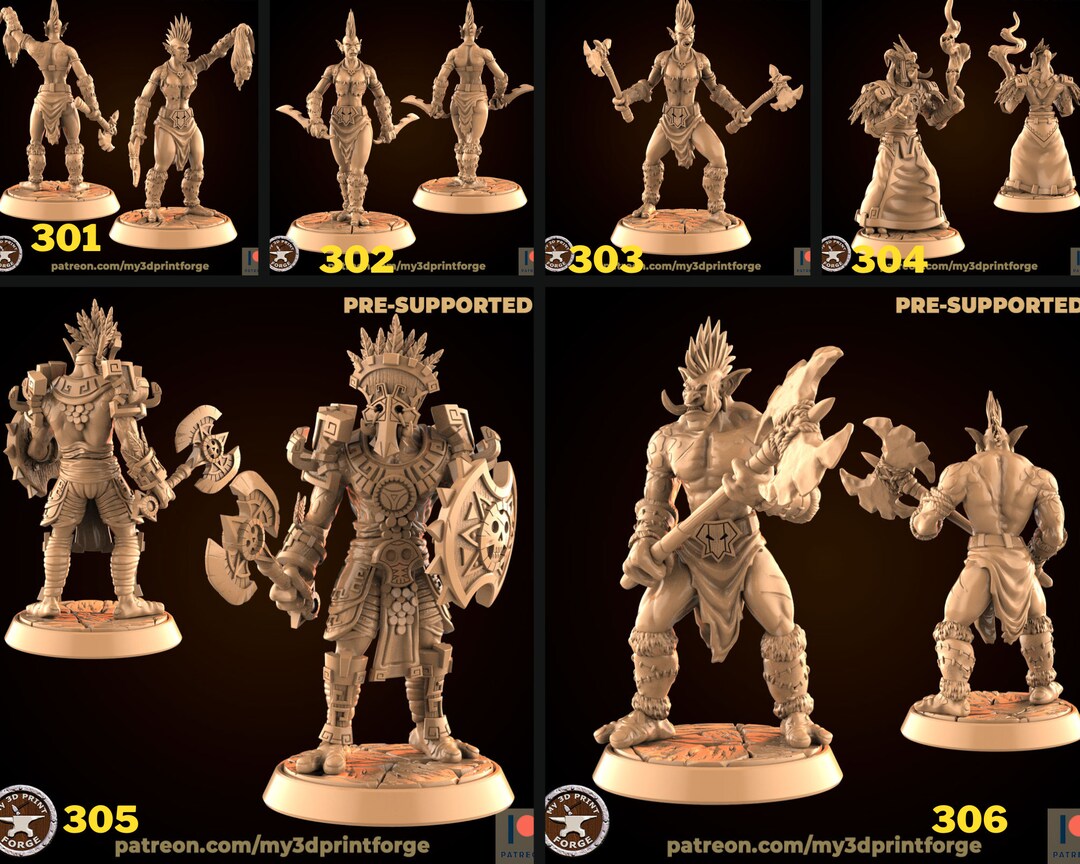 Troll Tribe Miniatures Set 2, by My3dprintforge Dnd, Dungeon and Dragon ...