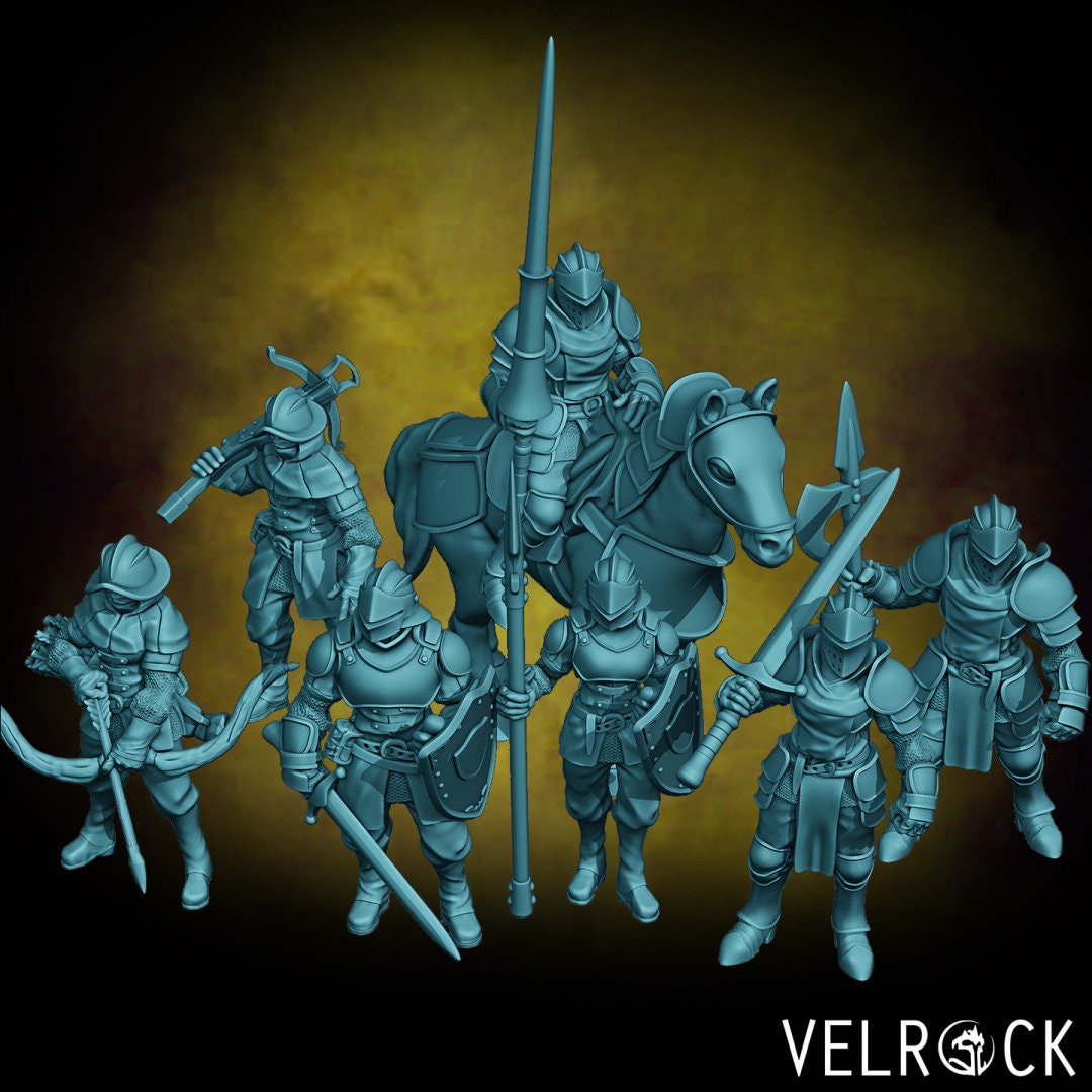 Townguards Set 2, Town Folk Designed by Velrock Miniatures, Town-folk ...