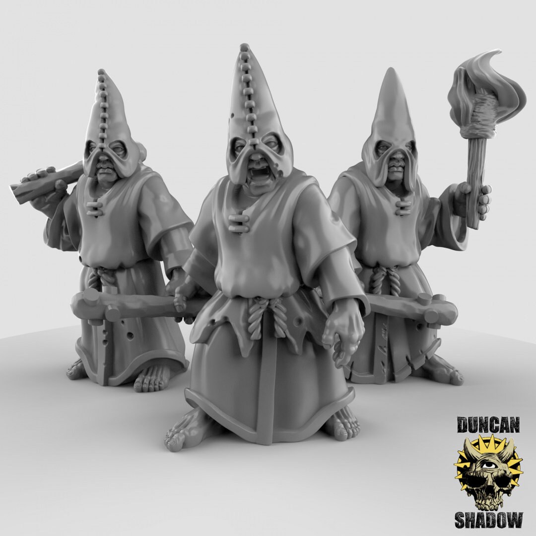 Cultist, Cult Miniature Set 3 Miniatures by Duncan Shadow Dnd, Dungeon ...