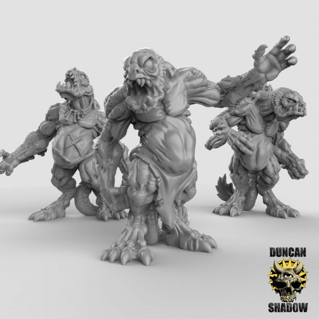 Koa Fishfolk Miniature Set | 28mm-32mm | 3D Printed Resin Koa Fishfolk ...