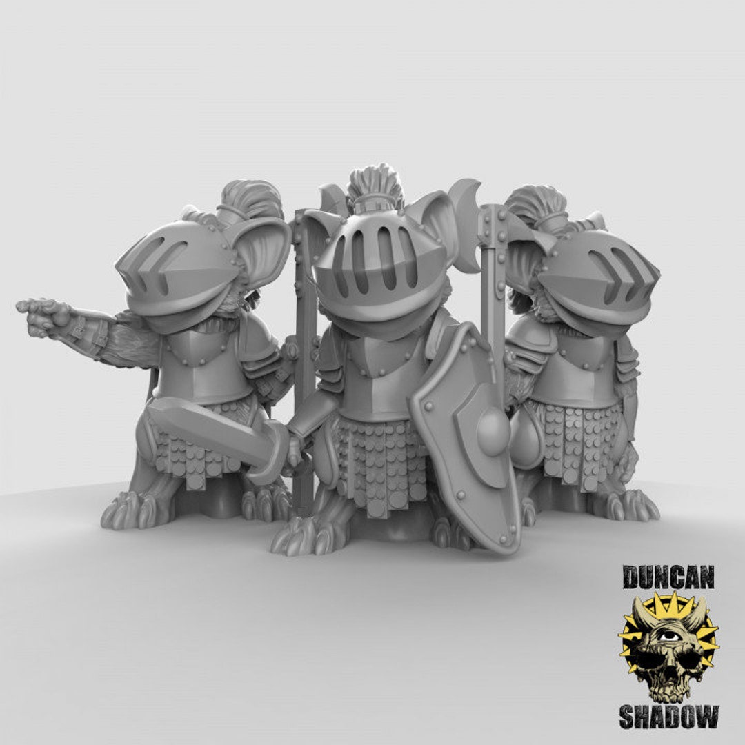 D0322-D0324 Duncan Shadow Mouse Folk Fighters Dnd, Dungeon and Dragon ...