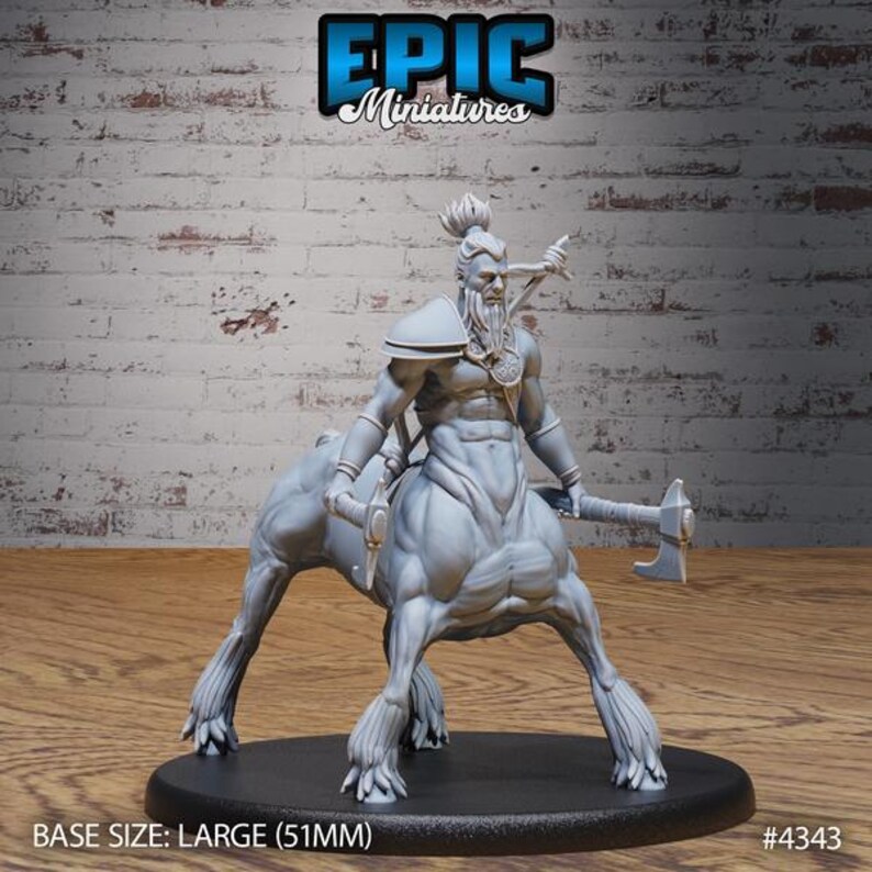 Centaur Miniature | 28mm-32mm | Resin 3D Printed Centaur Warrior | D&D ...