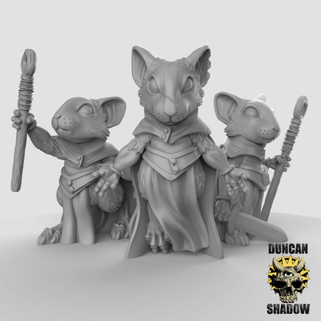 D0337-D0339 Duncan Shadow Mouse Folk Wizard Dnd, Dungeon and Dragon ...