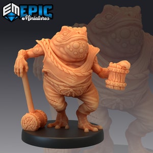 Frogfolk Miniatures | 28mm-32mm | Resin 3D Printed Swamp Frogfolk | D&D ...