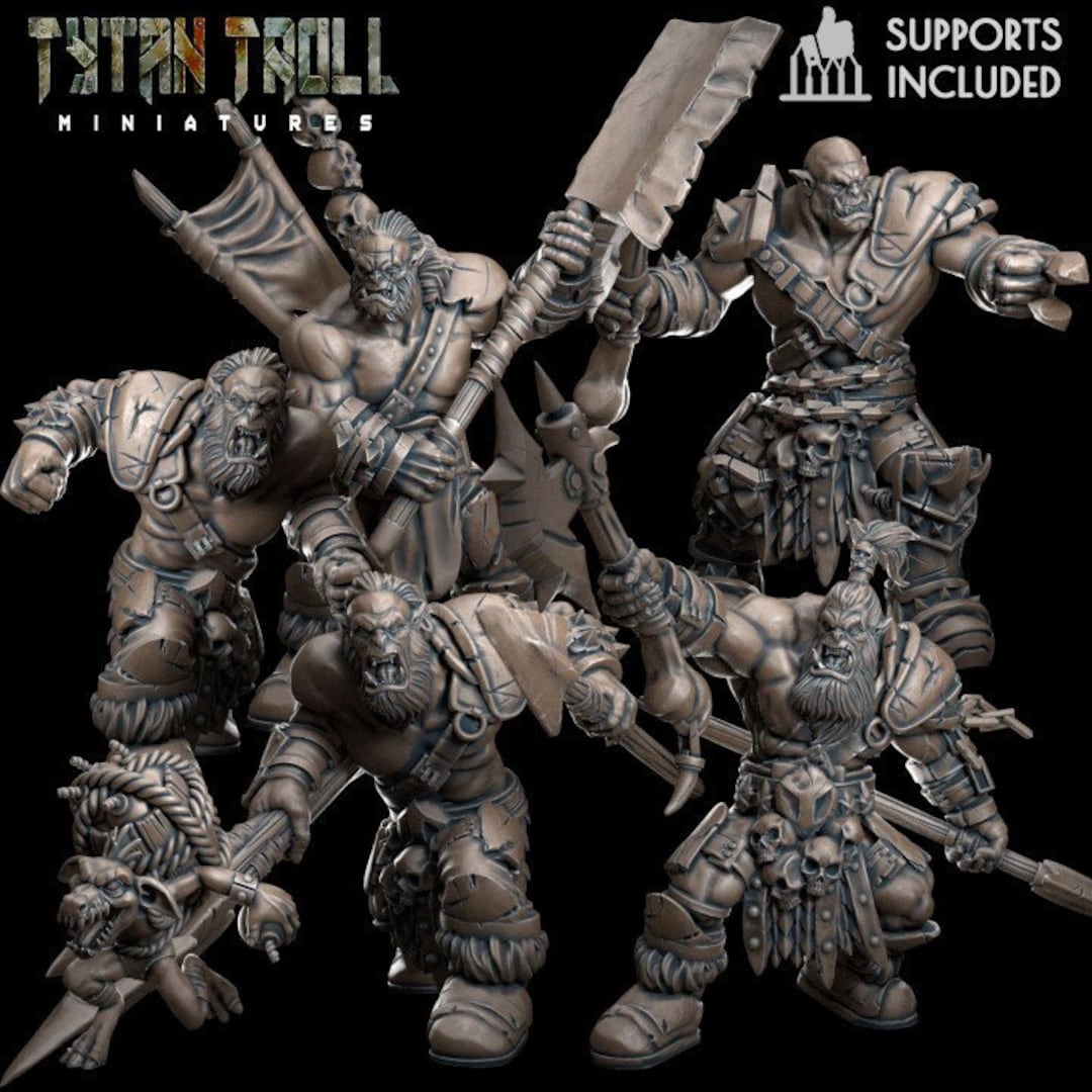 28mm/32mm, Orc Bundle 2 Miniatures, Tytantroll Minitures, Dungeon and ...
